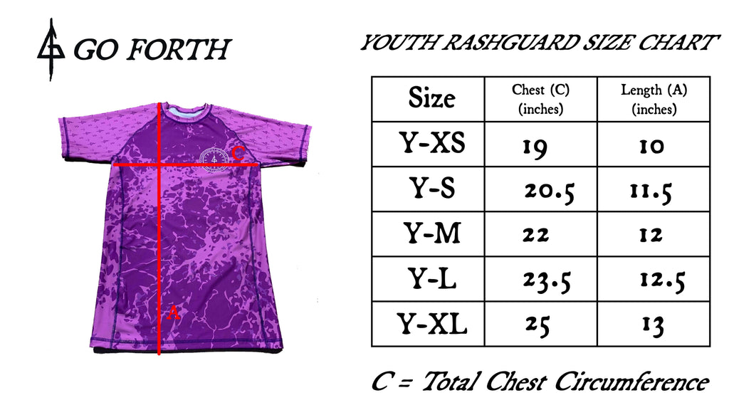 Go Forth & Conquer | Gear Sizing Charts | Gi & No Gi